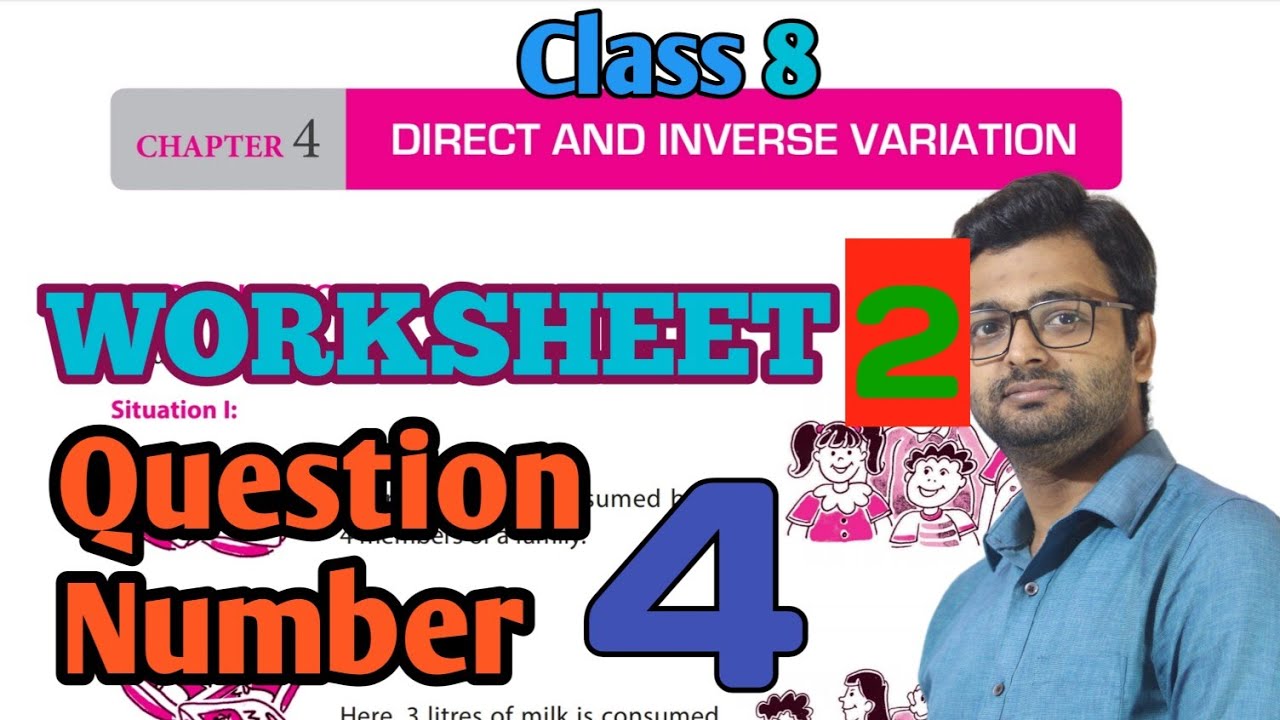 DAV Math | Class 8 | Chapter 4 | Direct n Inverse Variation | Worksheet ...