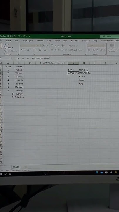 How to Auto generate Serial Number in excel ... #excel #viral #video #msoffice #excelvideo # ...
