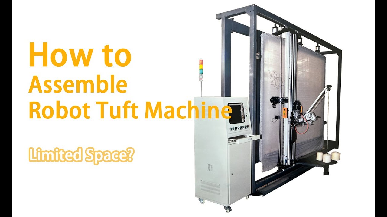 Help customer to assemble robot tuft machine for carpet - YouTube