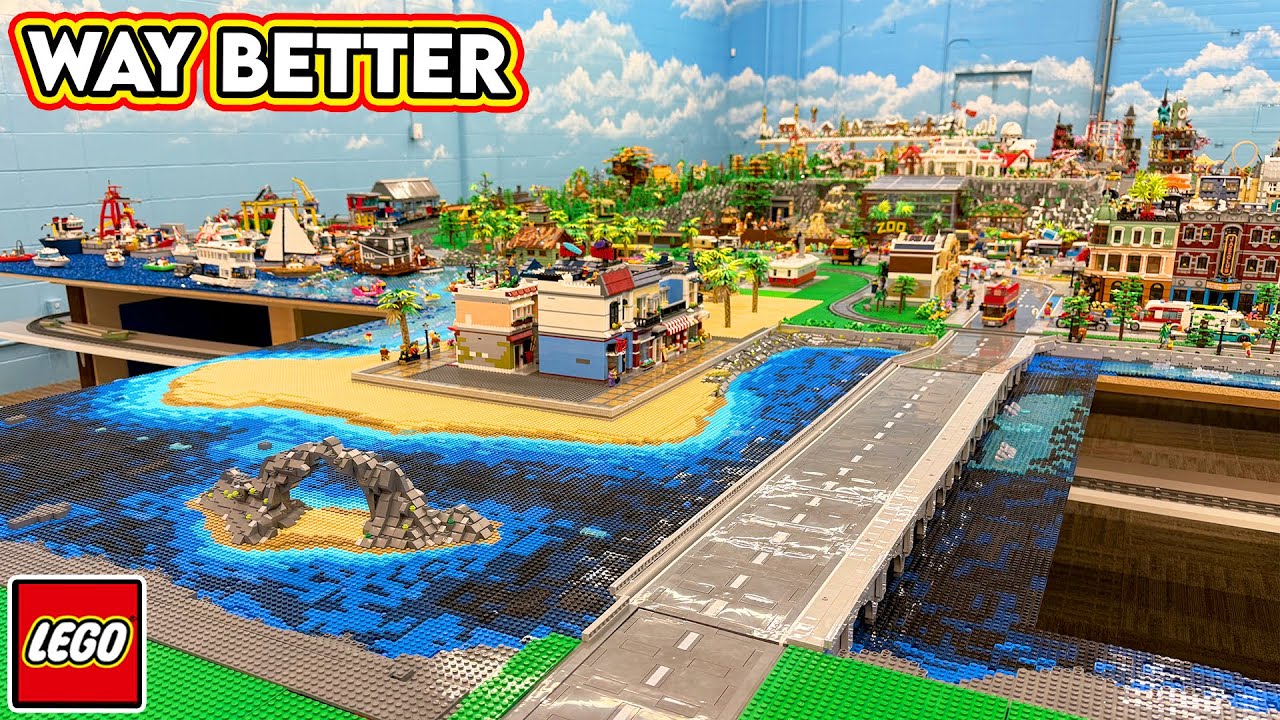 LEGO City Beach Rock Work & Water Under Bridge! - YouTube