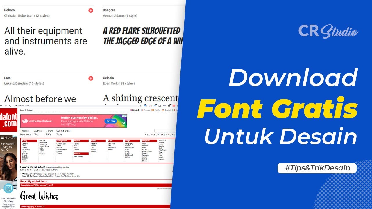 Download FONT GRATISS Untuk Desain - YouTube