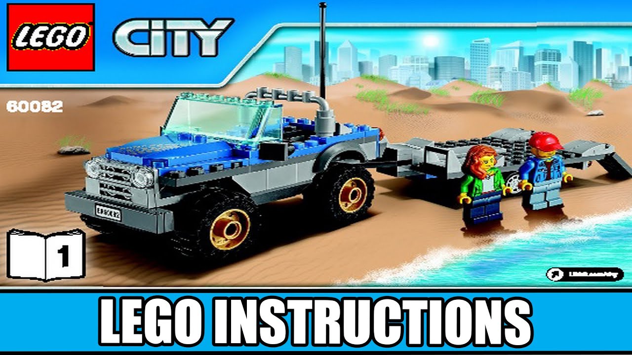 LEGO Instructions | City | 60082 | Dune Buggy Trailer (Book 1) - YouTube