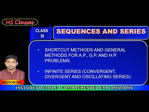 SEQUENCES AND SERIES | CLASS XI | JEE | TUTORIAL | (PART 1) - YouTube