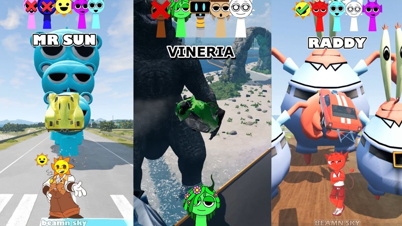 Incredibox Sprunki Car Jump Challenge For Pinki, Wenda, Durple and ...