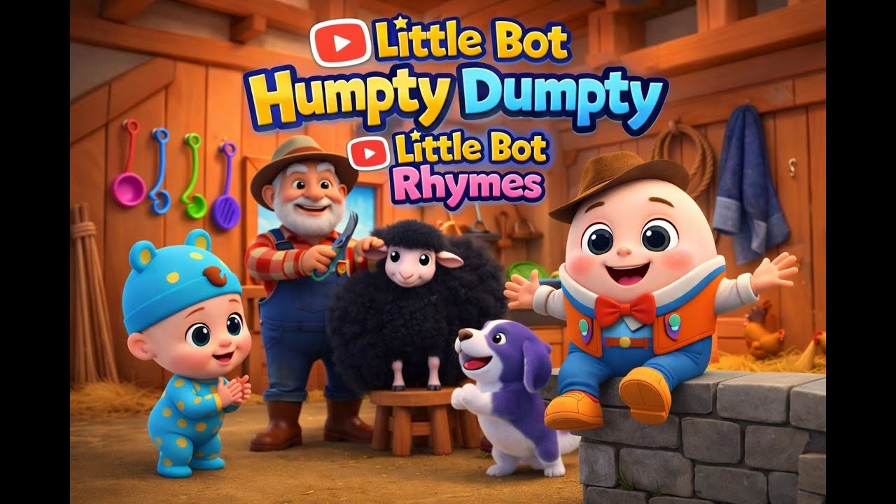 Humpty Dumpty on the Farm 🥚🚜 Nursery Rhymes & Kids Songs , Little Bot ...