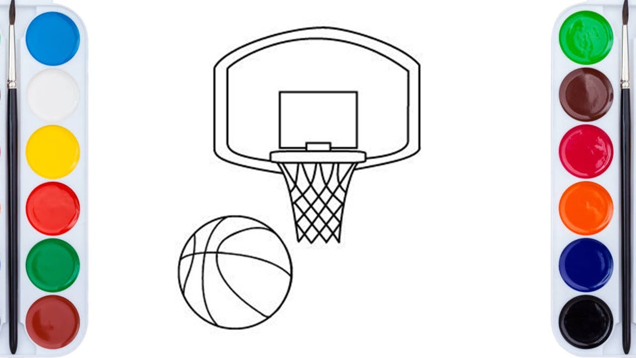 Draw and color basketball for kids - YouTube