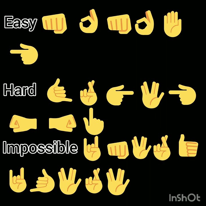 hand emoji challenge - YouTube