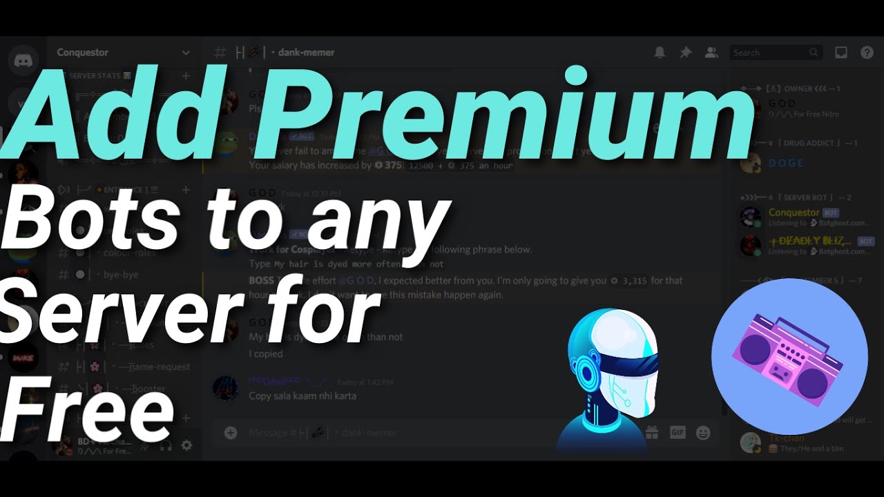 Add Premium Bots to your Discord Server for Free - YouTube