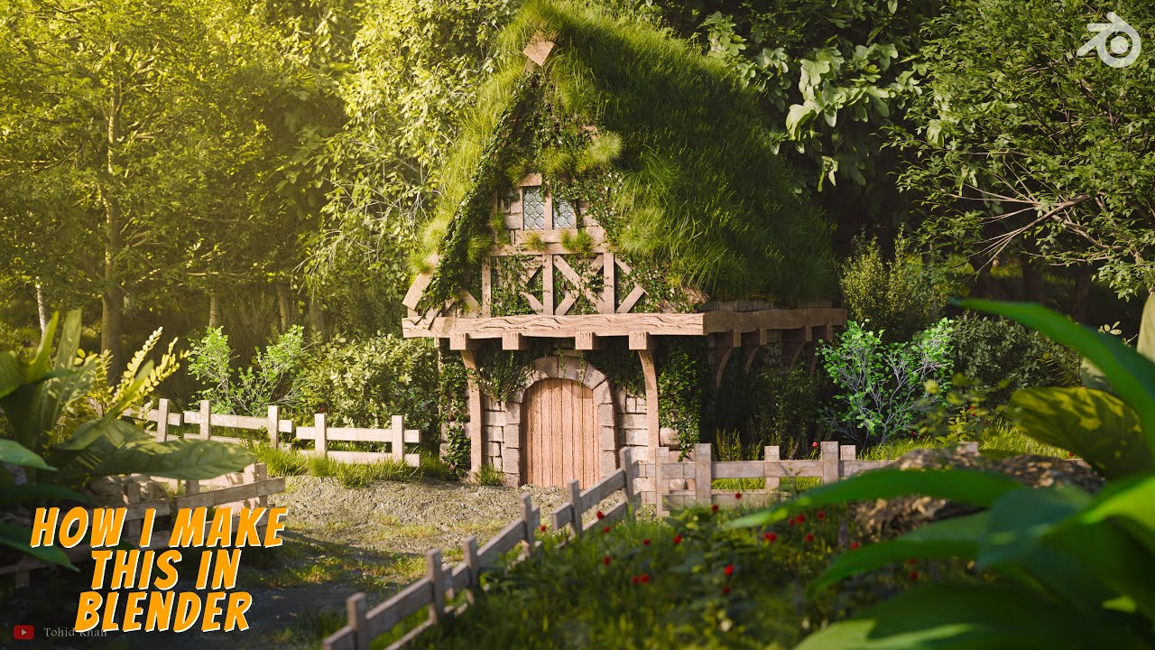 Building a Fantasy Cottage in Blender | Full Timelapse Render - YouTube