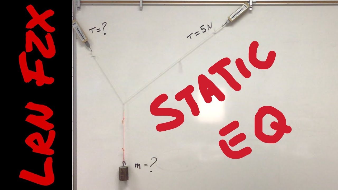 Static Equilibrium Tension Problem - Quick Method - YouTube