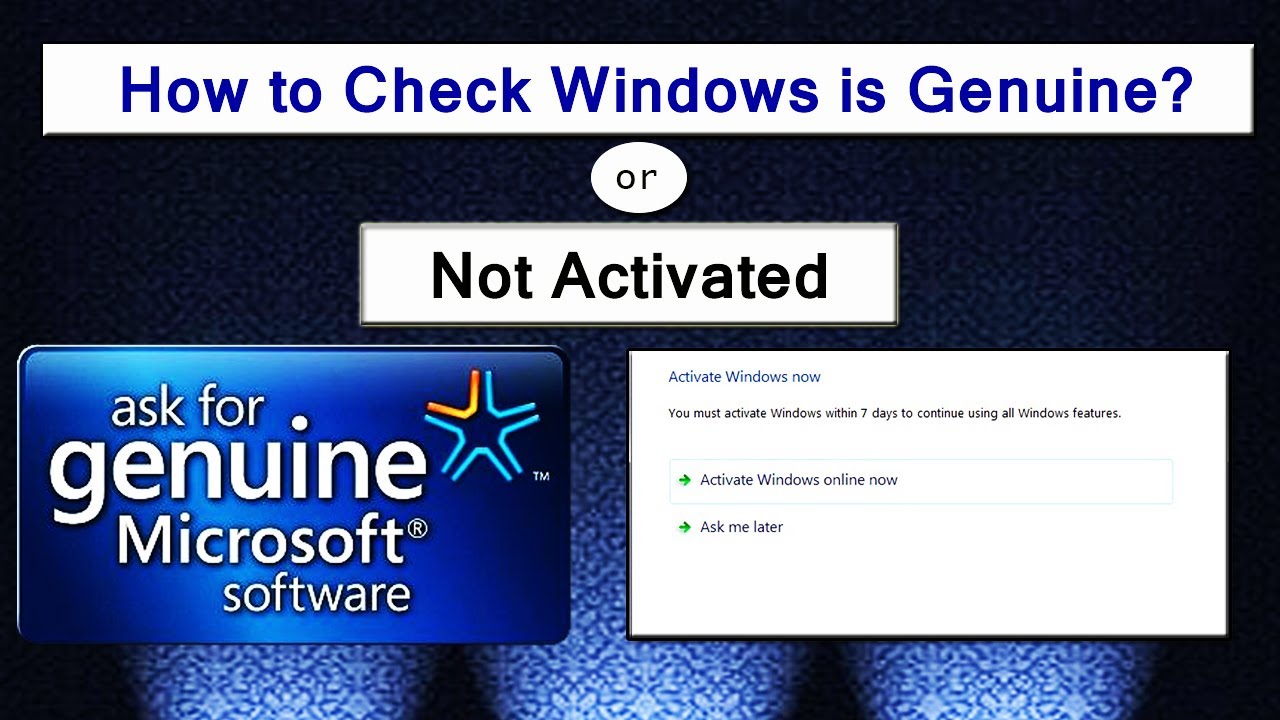 How to Check Windows is Genuine | Not Genuine | Activate Windows or Not ...
