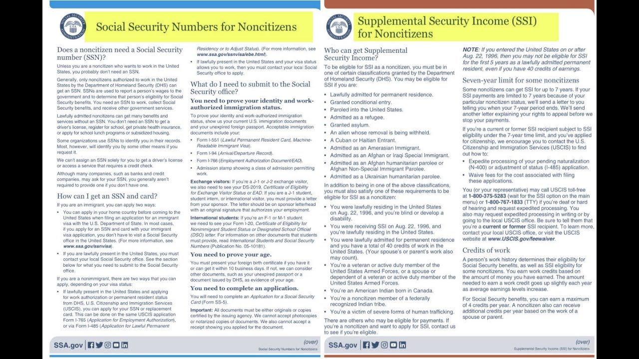 Social Security Cards & Benefits For Migrants - - YouTube