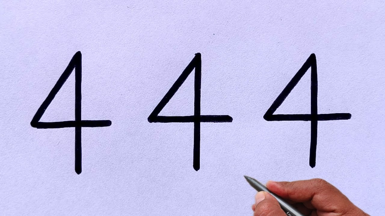 How to crane drawing from number 444 | Bird drawing - YouTube