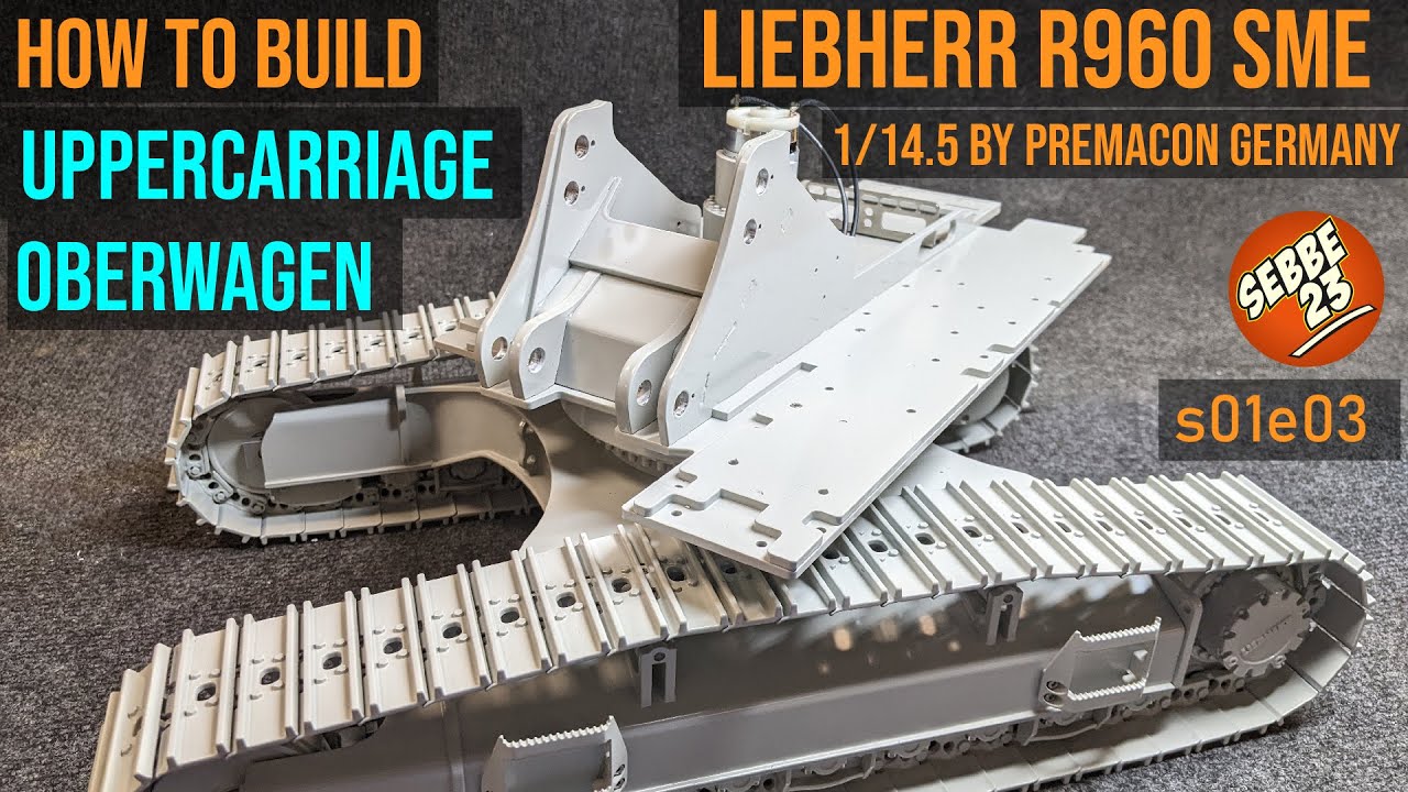 How to build a RC-Excavator Part 3 Liebherr R960 Marriage Uppercarriage ...