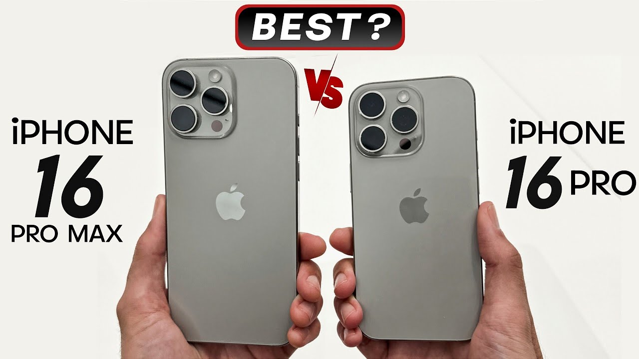 iPhone 16 Pro vs iPhone 16 Pro Max - Full Comparison! - YouTube