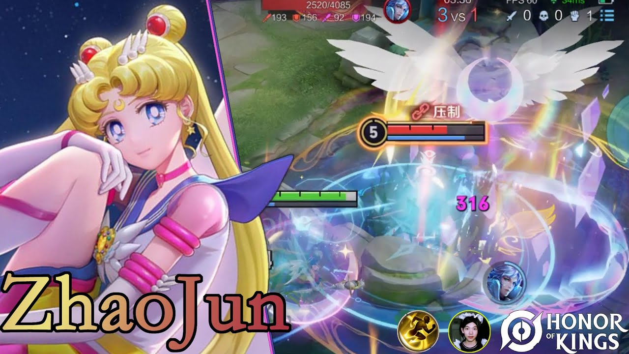 Sailor Moon X Honor of Kings（Zhaojun）Beautiful skin｜Skin muito bonita ...