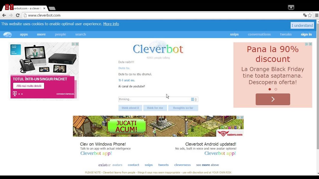 CleverBot/ Robot prost-Gaming One-(revenim in forta) - YouTube