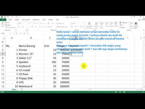 Latihan 1 (Belajar Microsoft Excel / Spreadsheet) Dasar Bagi Pemula ...