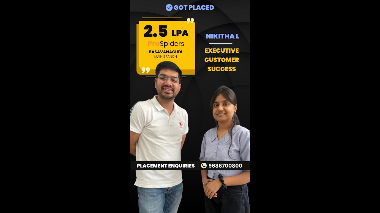 Get CERTIFIED and PLACED in top through PROSPIDERS Basavanagudi. - YouTube