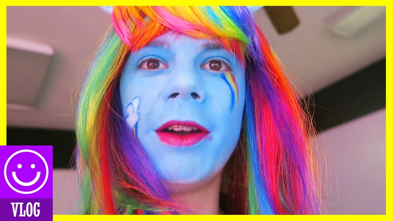 IT'S RAINBOW DASH!! My Little Pony Makeover for Noah! With Rainbow Hair ...