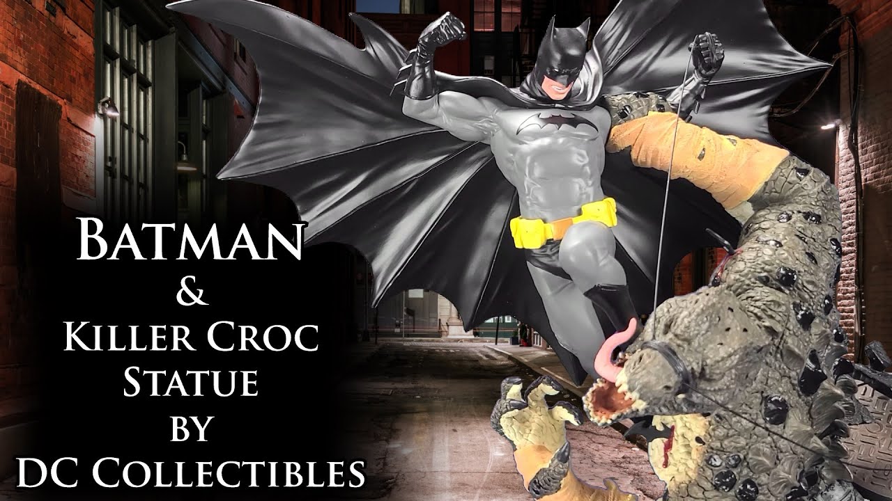 Batman & Killer Croc statue by DC Collectibles - YouTube