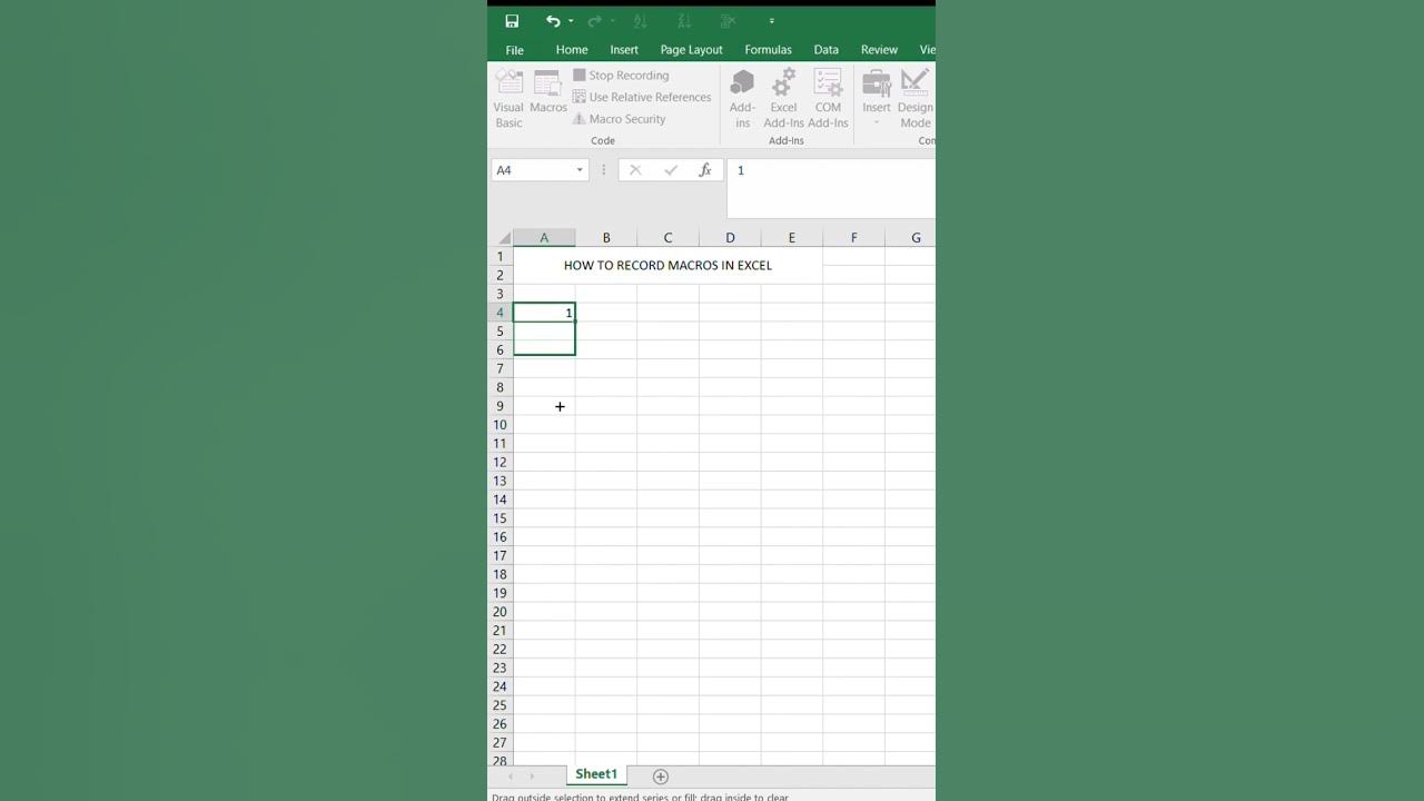 Excel Vba Record Macros Full Youtube