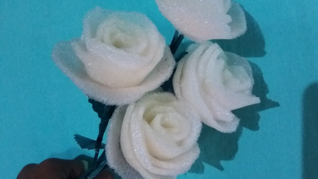 How to make rose from foam sheet step by step.. - YouTube