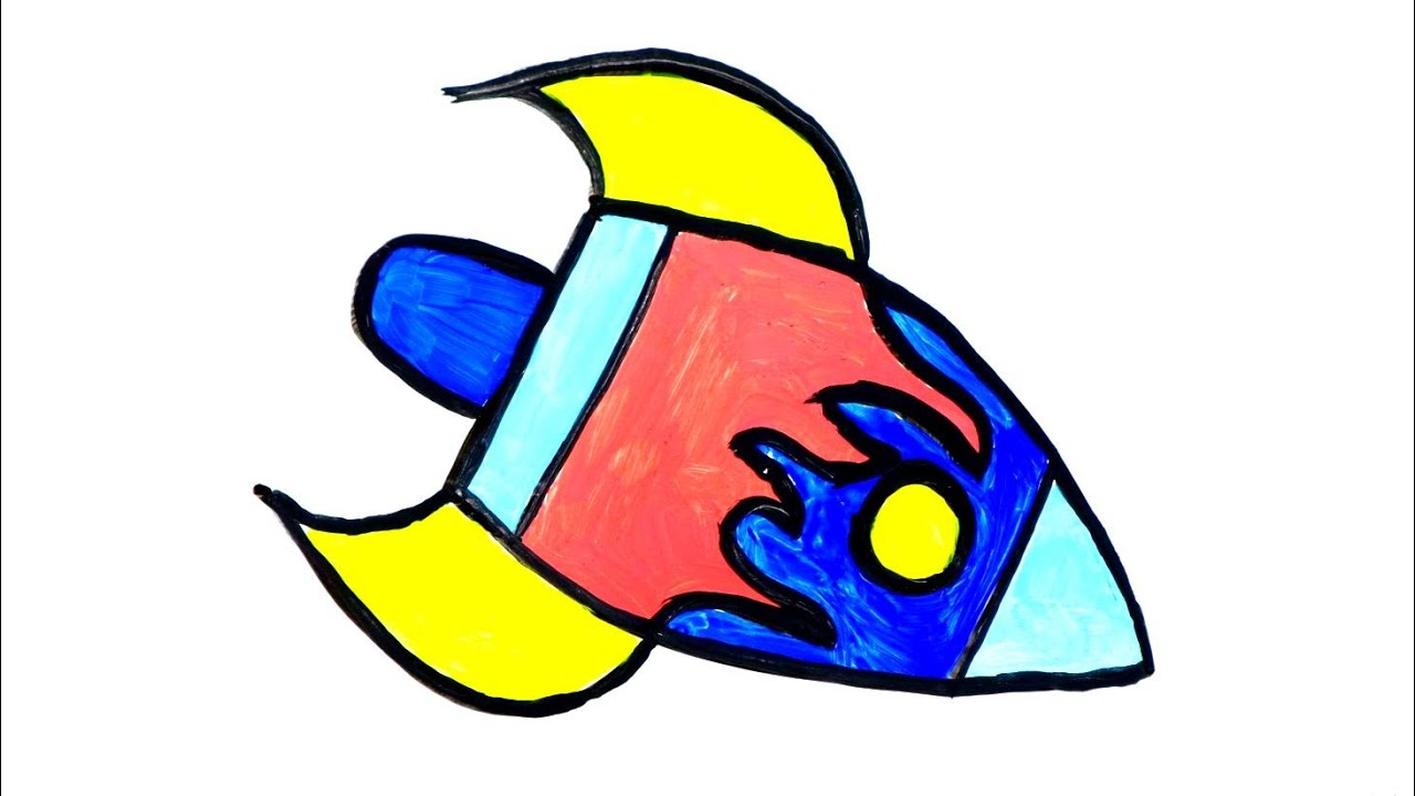 How to draw a Rocket || Rocket Drawing Easy || Rocket Drawing For Kids ...