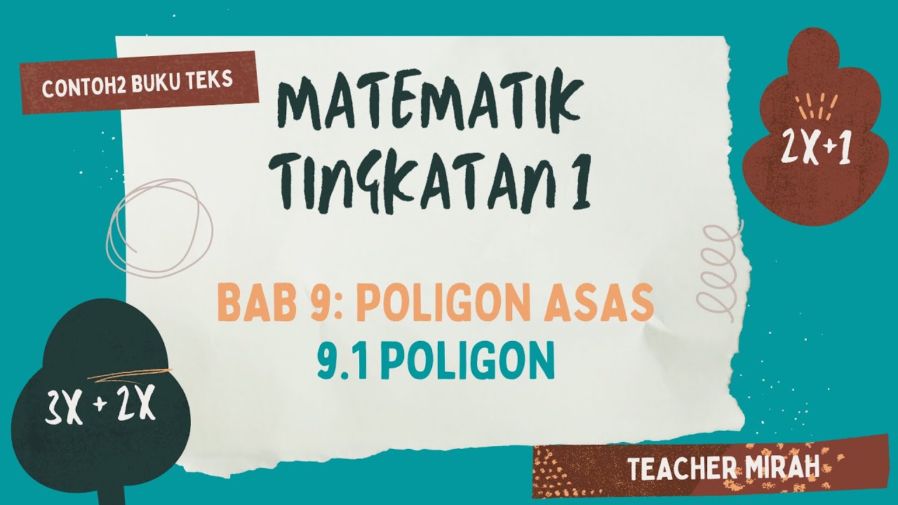 F1 BAB 9 Poligon Asas | 9.1 Poligon | Math Tingkatan 1 | Contoh Buku ...