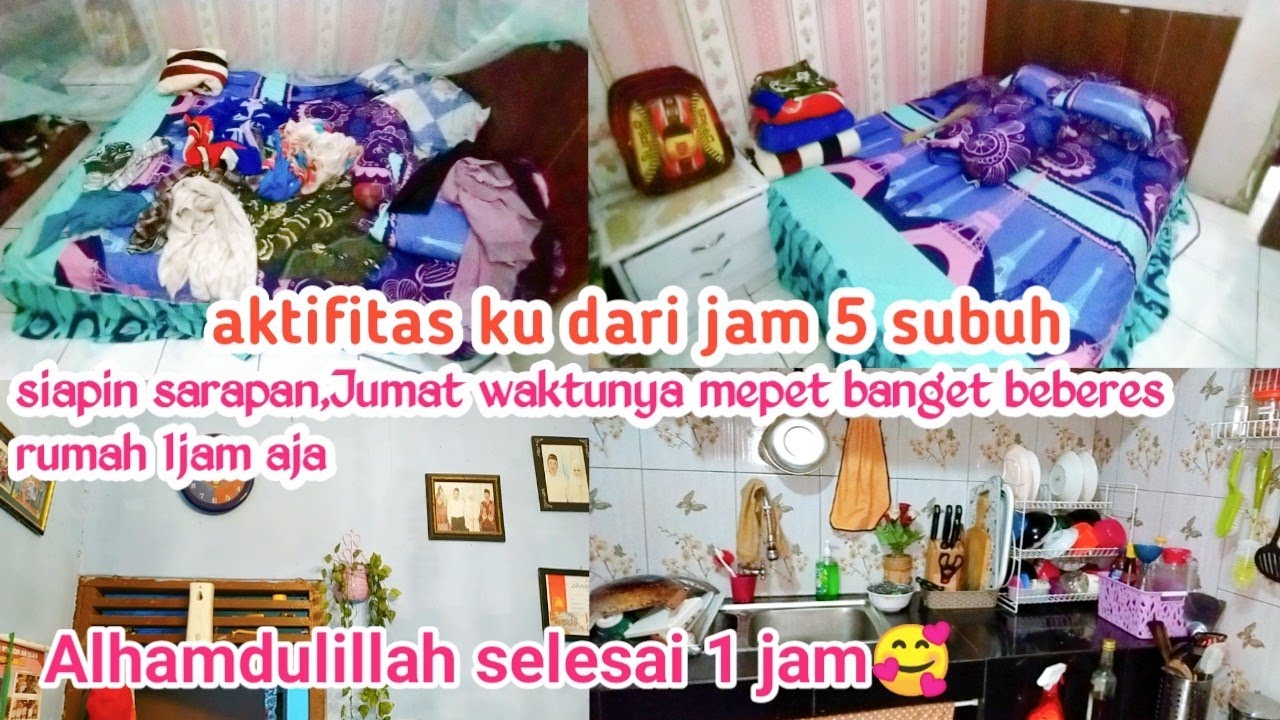 AKTIFITAS KU DARI JAM 5 SUBUH SAMPAI SIANG⁉️ MASAK 1JAM BEBERES RUMAH ...
