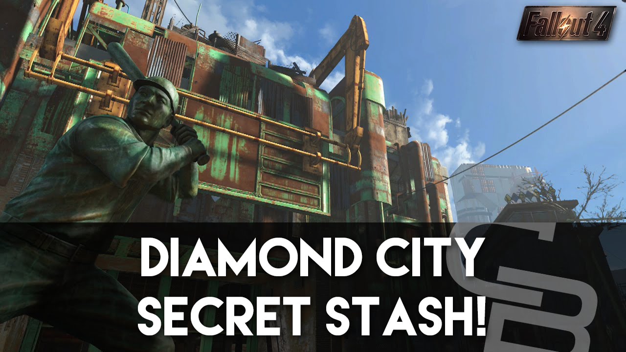 Fallout 4 - Diamond City Secret Stash! (Secret Area On Top of Diamond ...