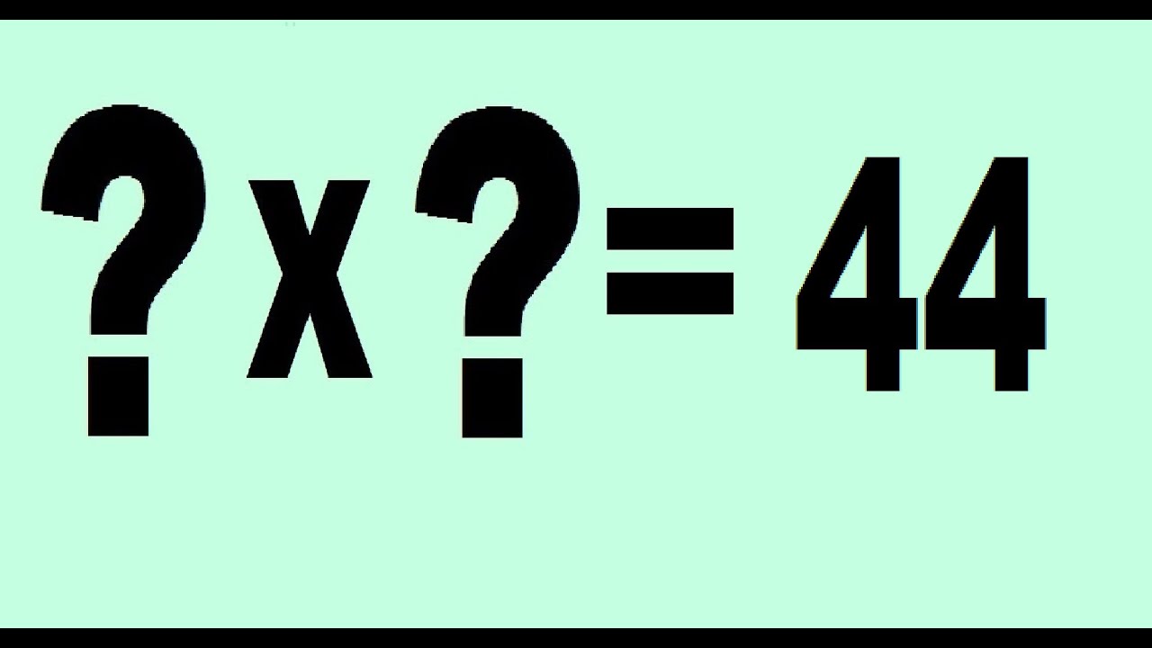 Todas las multiplicaciones que den 44. Un resultado, varias ...