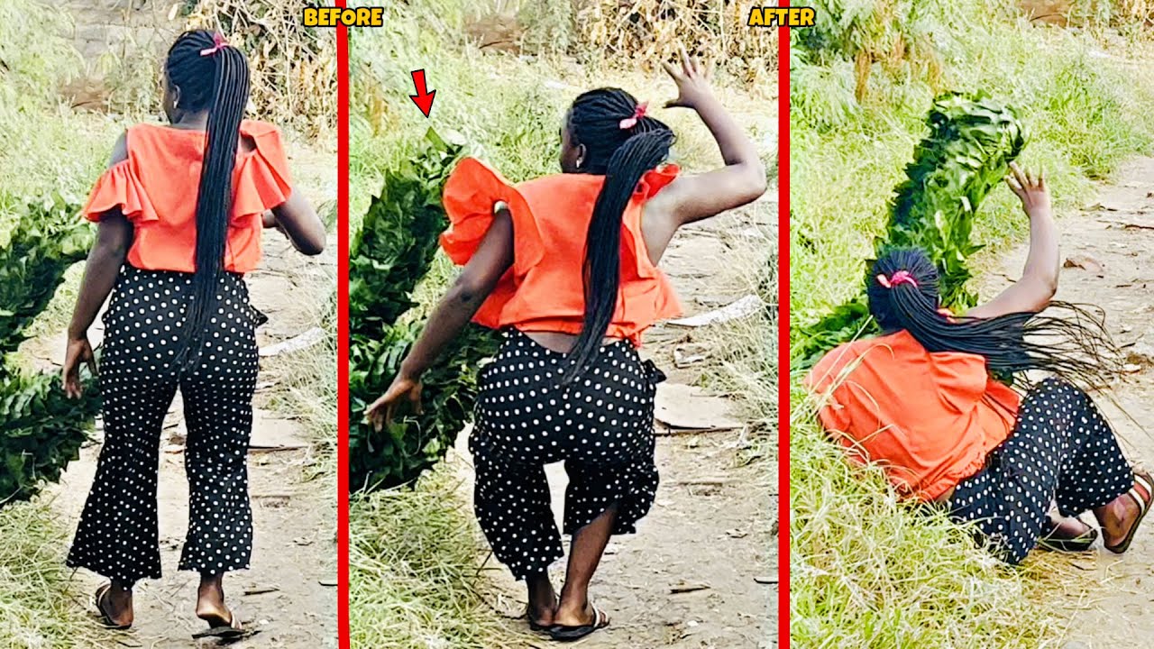 She Passed out when she Fell. Trashman Prank! - YouTube