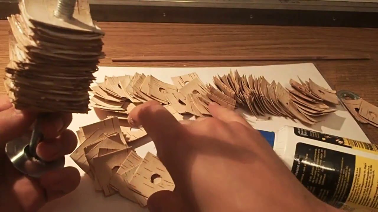 Making of birch bark fly rod hand grip part 2 - YouTube