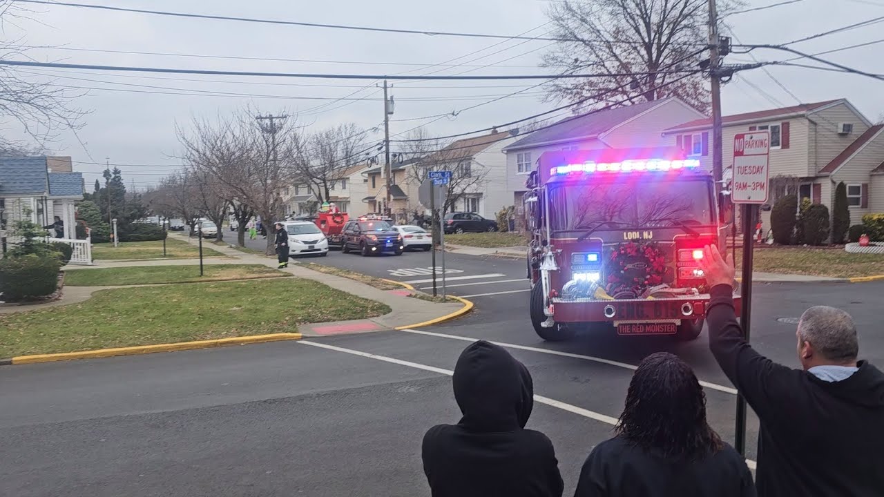 The Lodi New Jersey Fire team on their Xmass parade in #bergencountynj ...