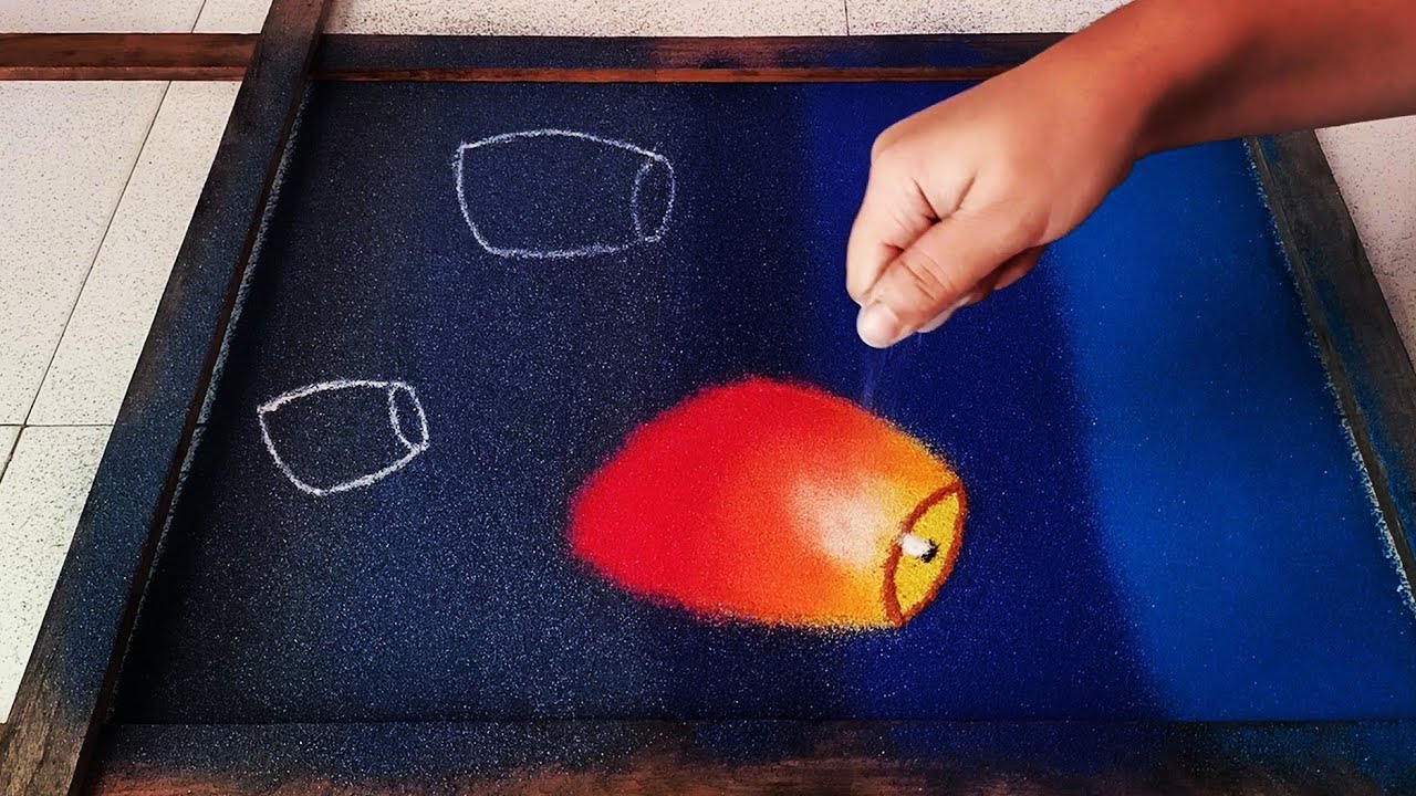 Diwali Rangoli/Sky lantern rangoli for Diwali/Diwali special rangoli ...