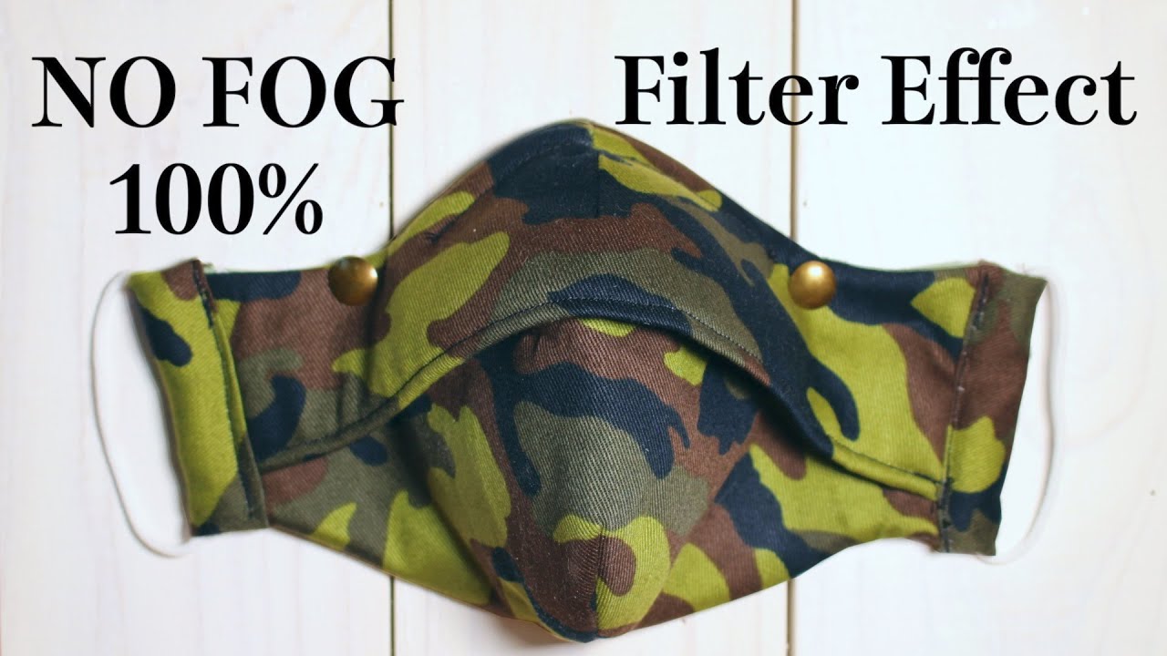 New Design - 3 Layers NO FOG Face Mask Tutorial - Size for both men and ...