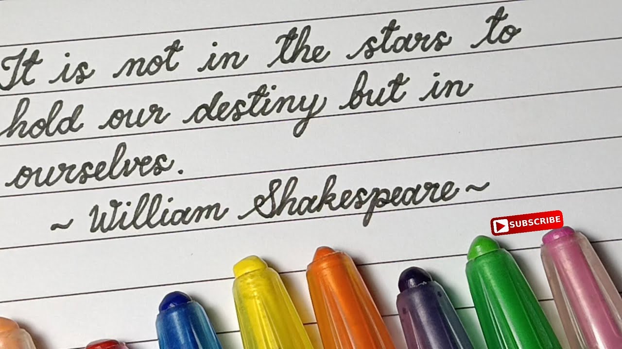Best Inspirational Quotes in English Cursive Writing Practice William ...