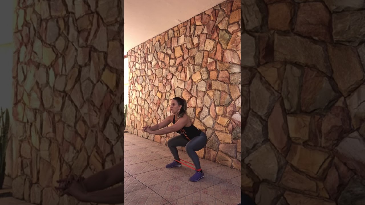 Banded Lateral Squat Walk - YouTube