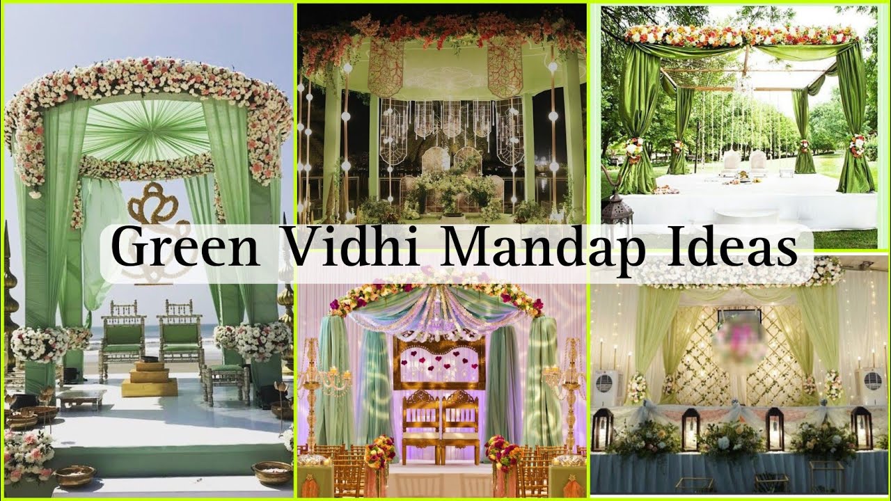 green vidhi mandaps|green mandap ideas|green vidhi mandap ideas - YouTube