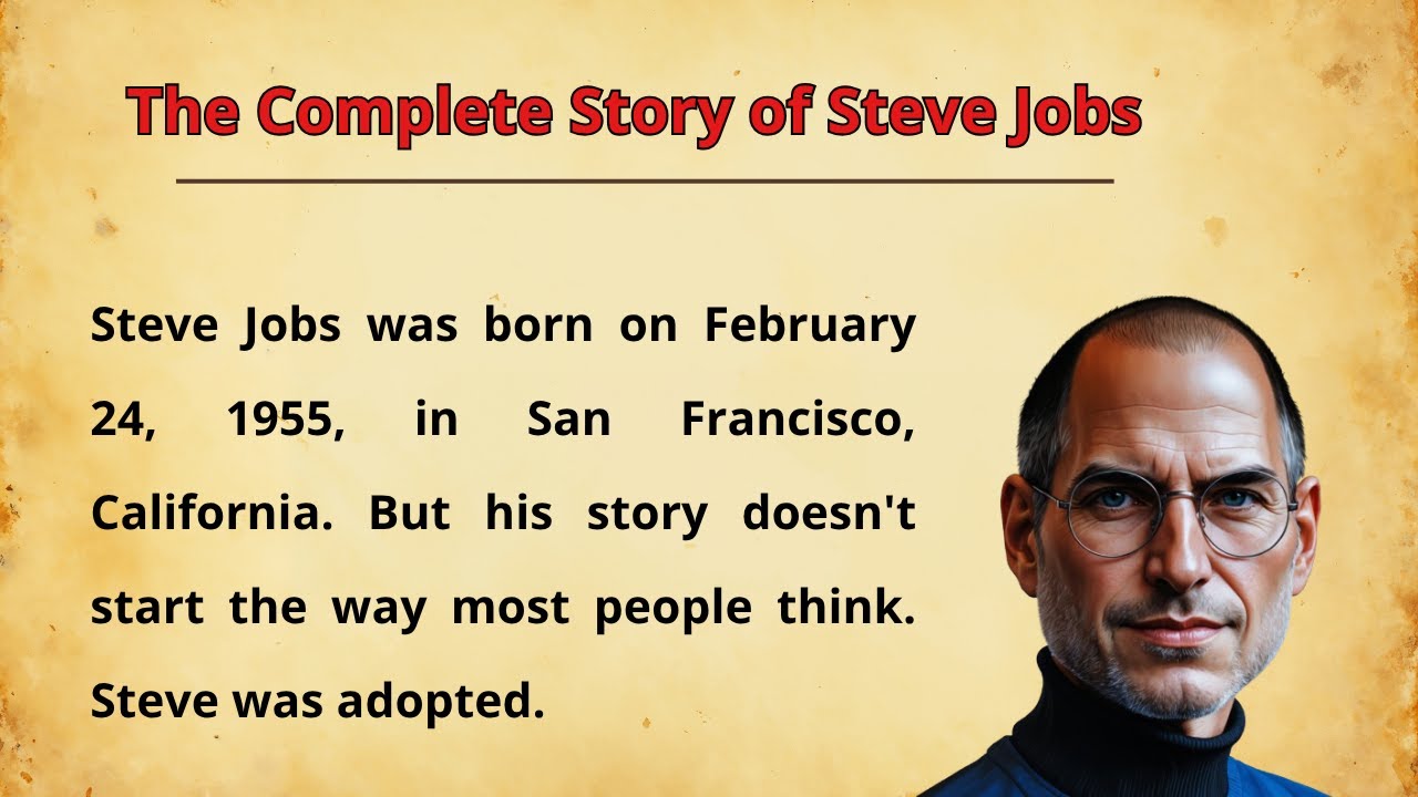 The Complete Story of Steve Jobs | English Listening Practice - YouTube
