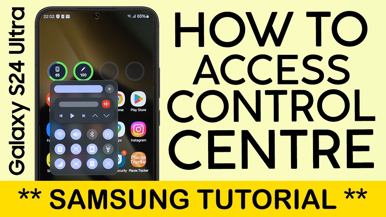 How to Access Control Centre on Samsung Galaxy Phone | One Touch ...