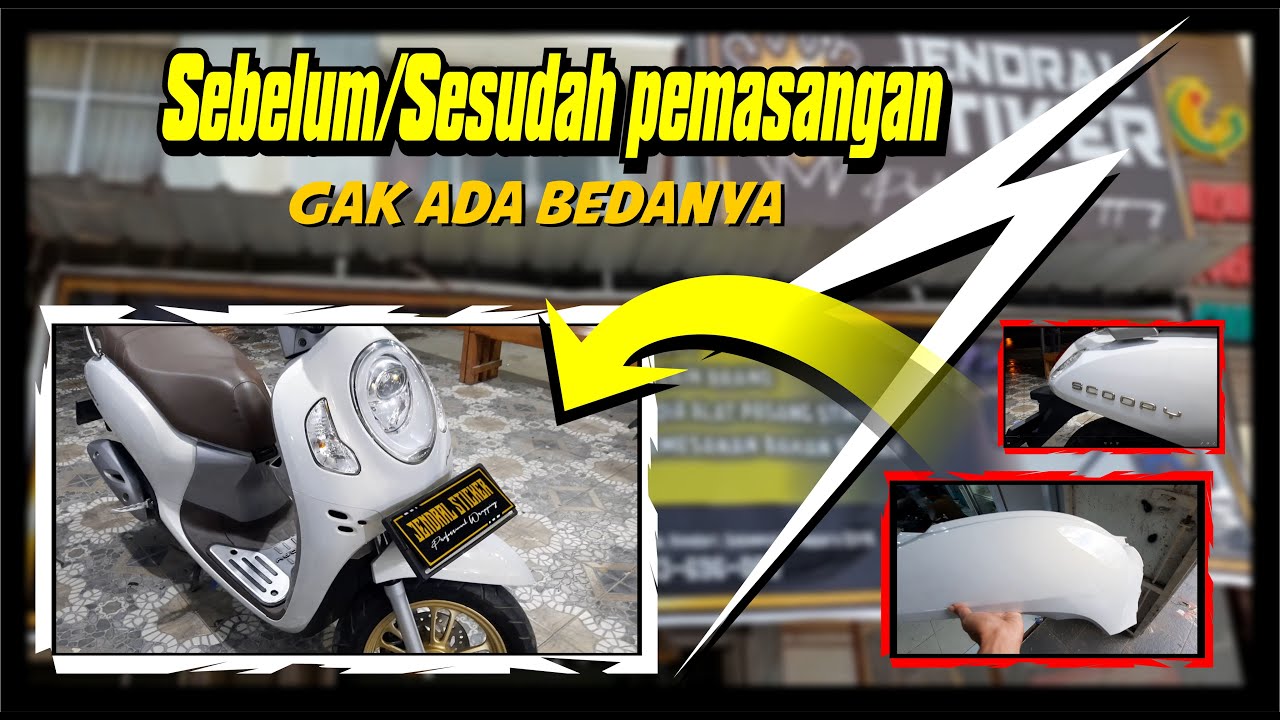 Stiker Scoopy Transparant || Pemasangan sampai selesai || Sticker motor ...