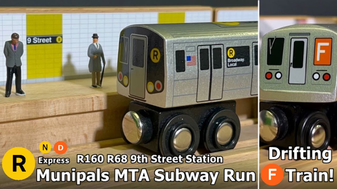 Munipals MTA R160 R68 9th Street Station Subway Run + R40 F Train ...