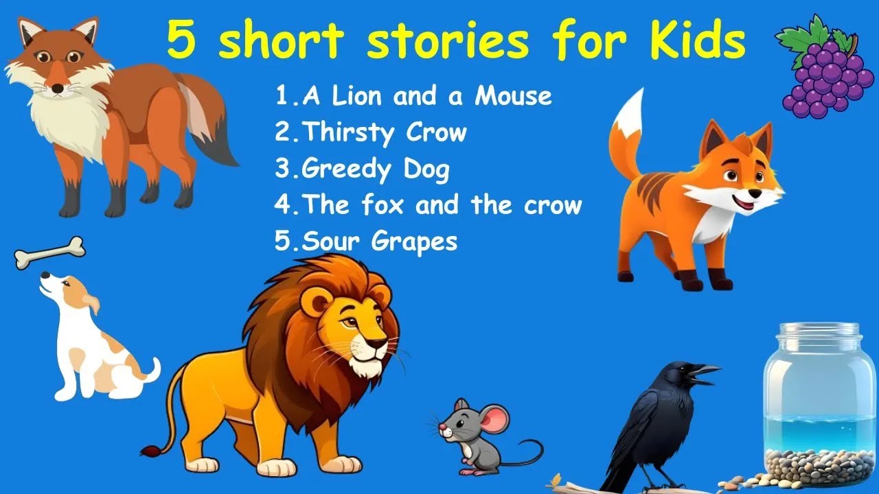 5 Aesop's Fables for Kids! Short Stories with a Lesson - YouTube