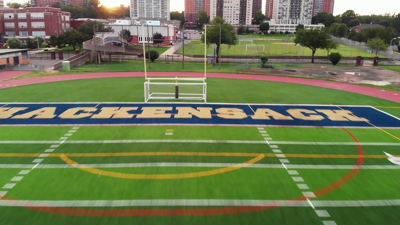 Hackensack HS New Turf 2018 (Aerial Video) - YouTube