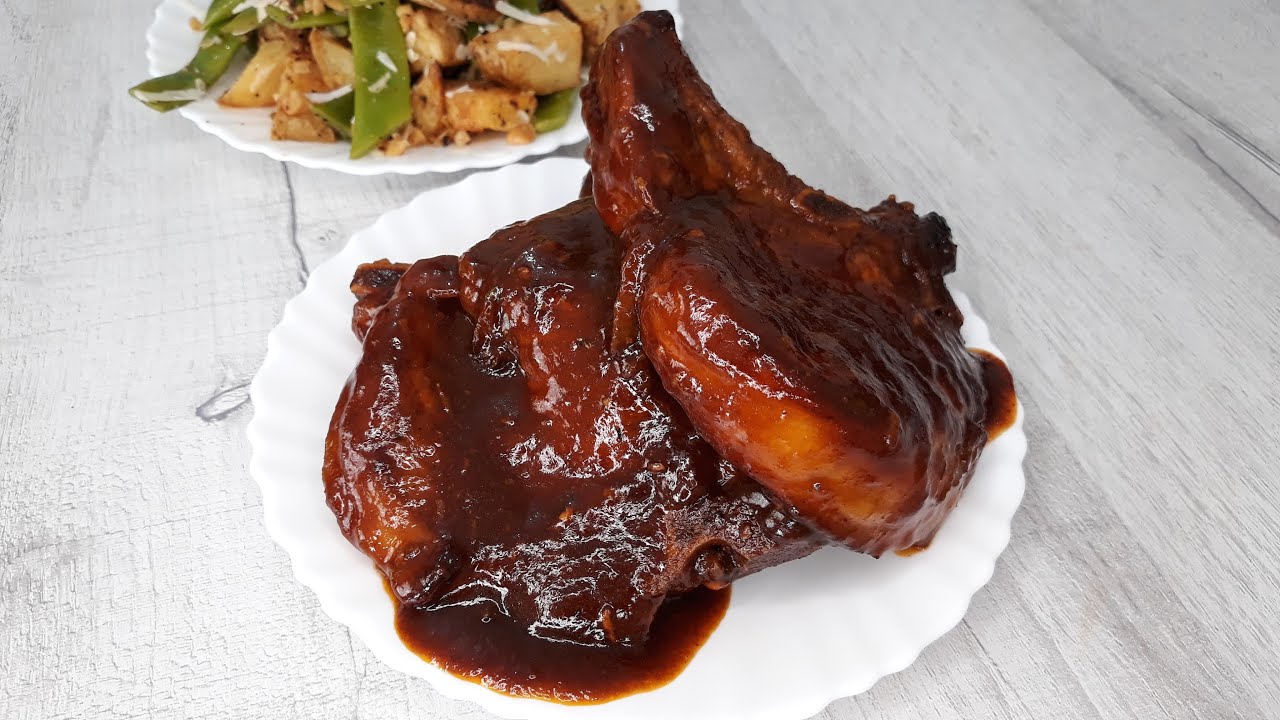 Todos en Casa aman esta receta CHULETA DE CERDO A LA BBQ (Barbacoa ...