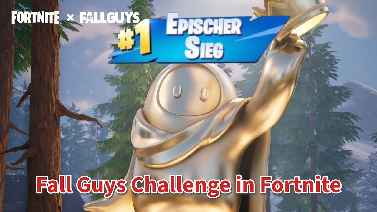 Ich mache die Fall Guys Challenge in Fortnite - YouTube