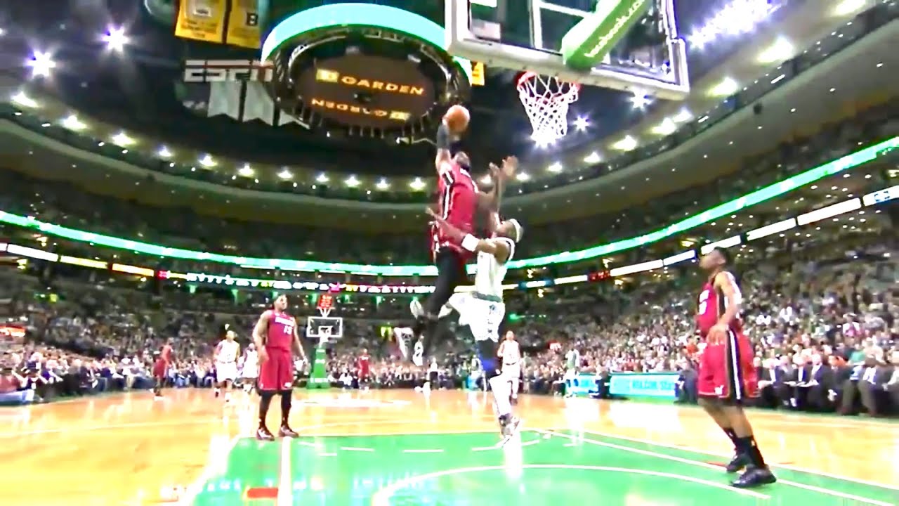 (NBA Throwback) Lebron James MONSTER DUNK Over Jason Terry, Then Hits a ...