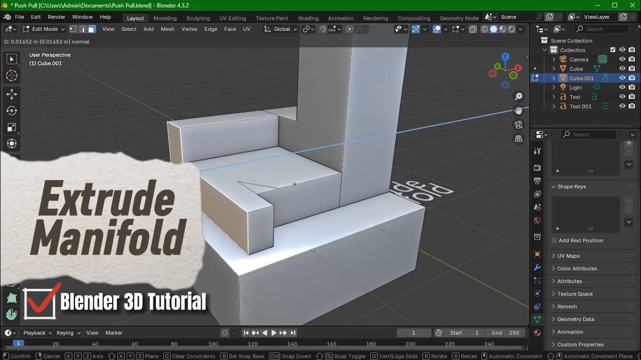 Extrude Manifold Blender vs Push Pull SketchUp - YouTube